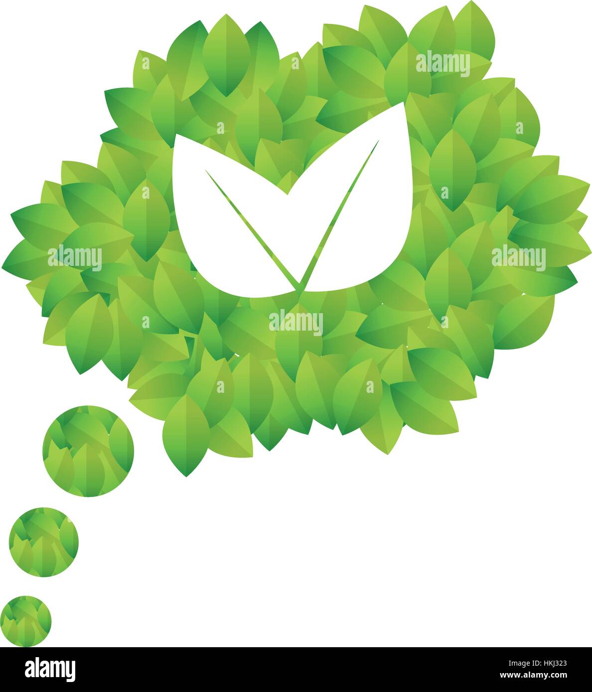 Green bubbles leaves icon image, vector illustration Stock Vector Image ...
