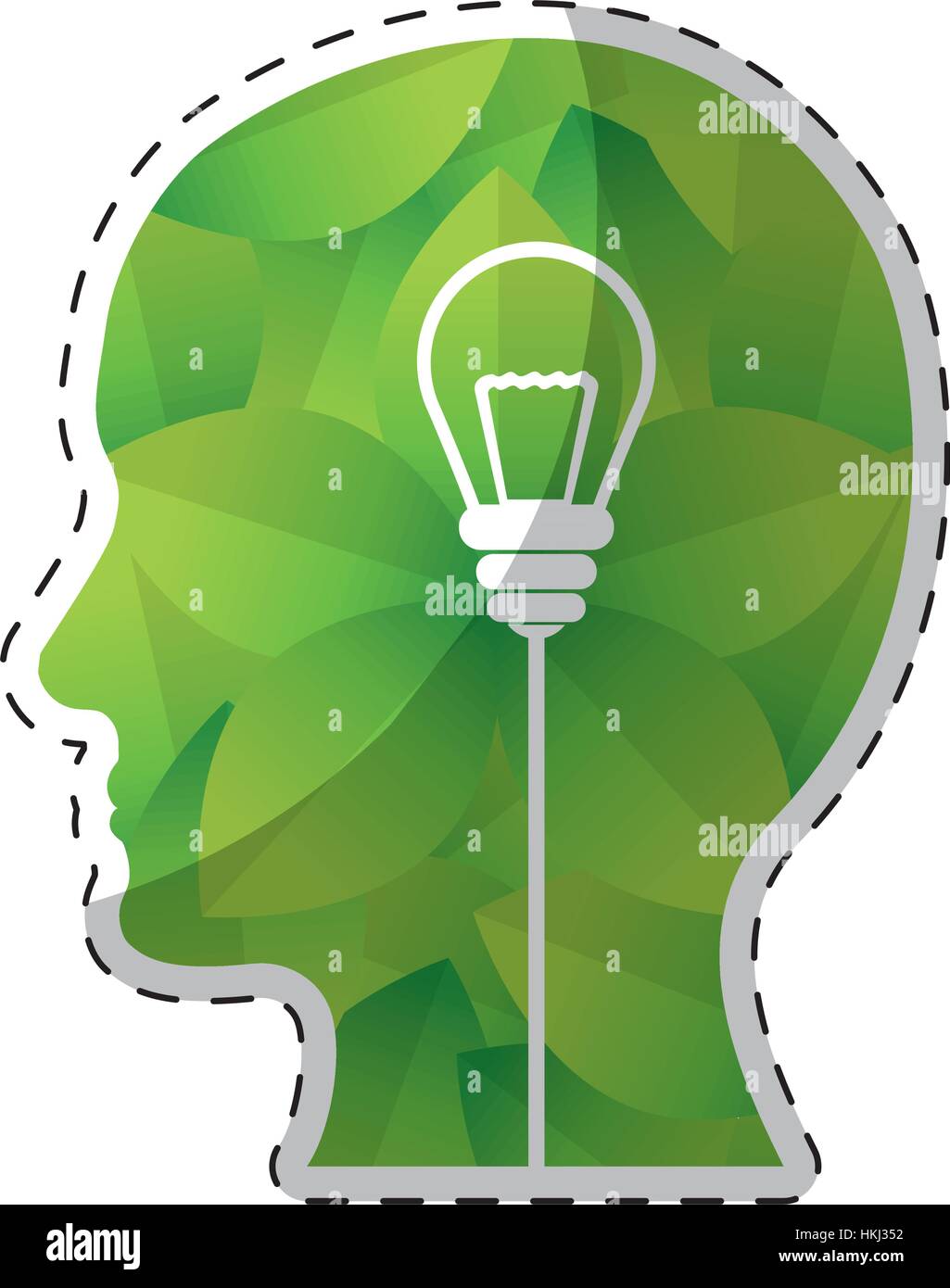 Green thoughts and ideology image design, vector illustration Stock ...