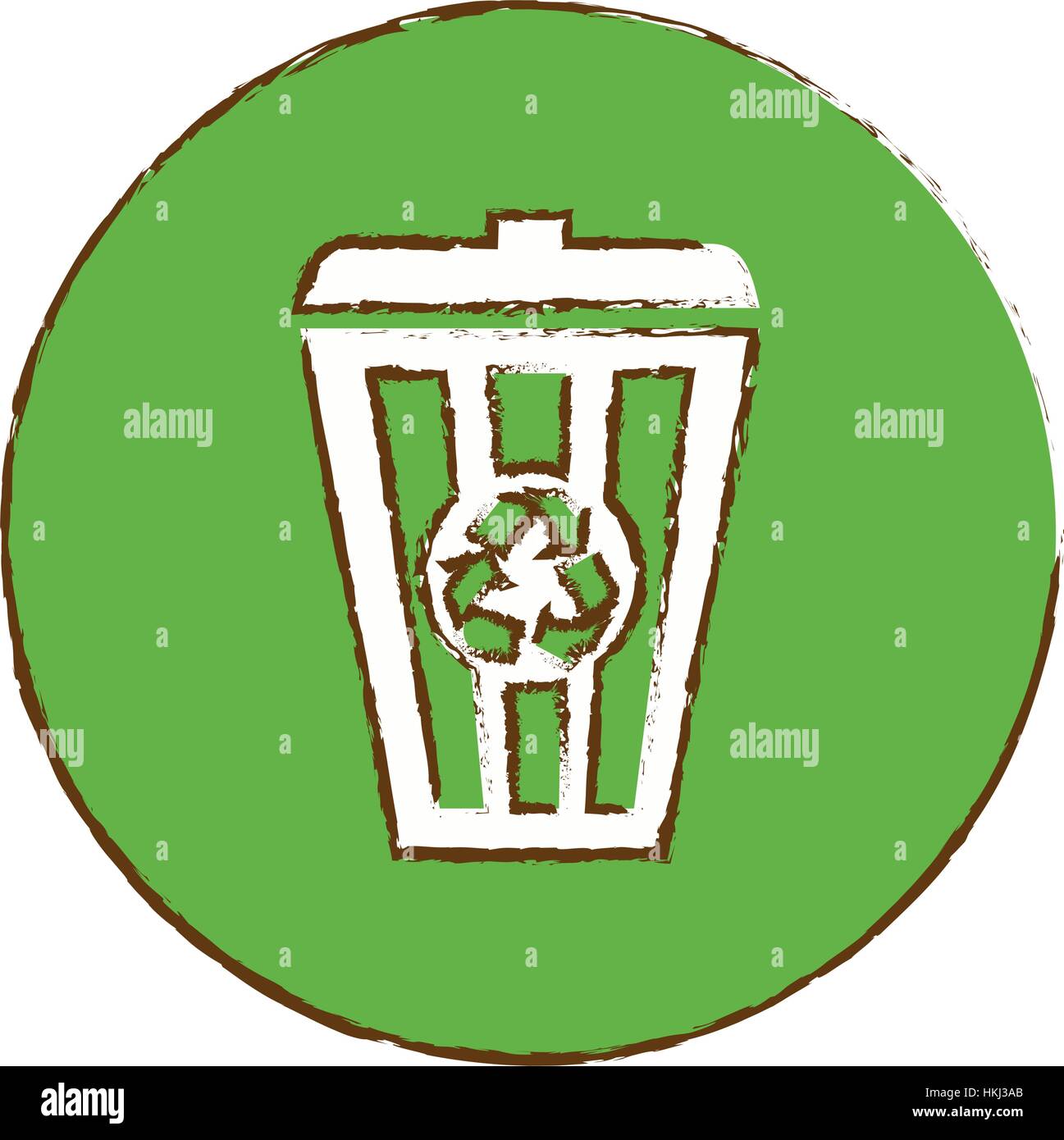 Color recycleng basket signal design, vector illustration Stock Vector ...