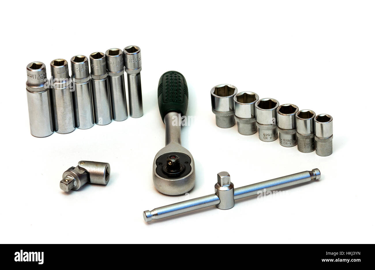 On a white background is the key-ratchet knob and set the flare heads ...