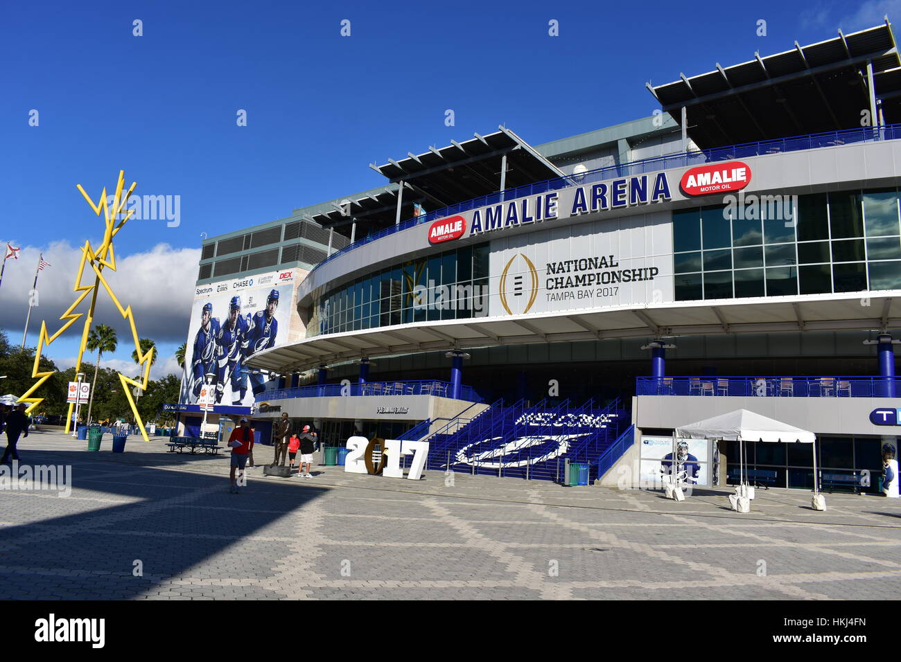 Tampa, Florida - USA - January 07, 2017: 2017 Amalie Arena Stock Photo ...