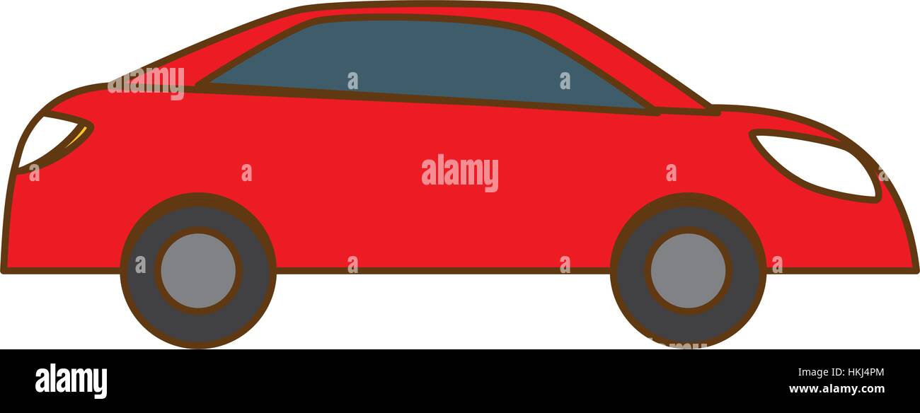 simple red car sideview icon image vector illustration design Stock ...