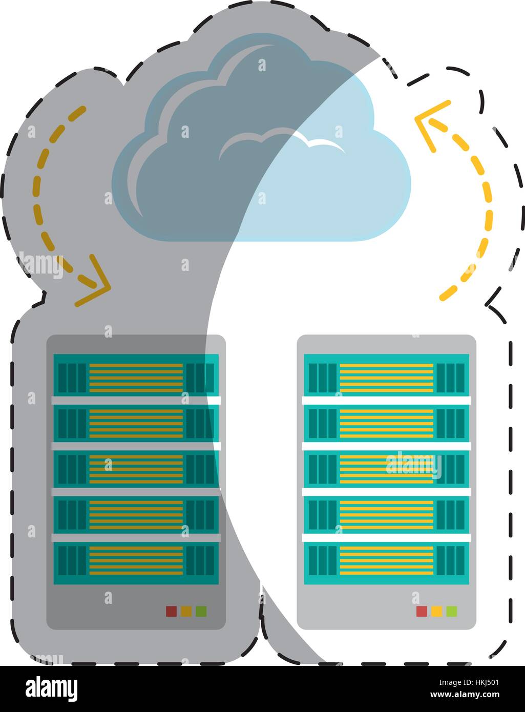 web hosting or data center related icons sticker image vector illustration design Stock Vector ...