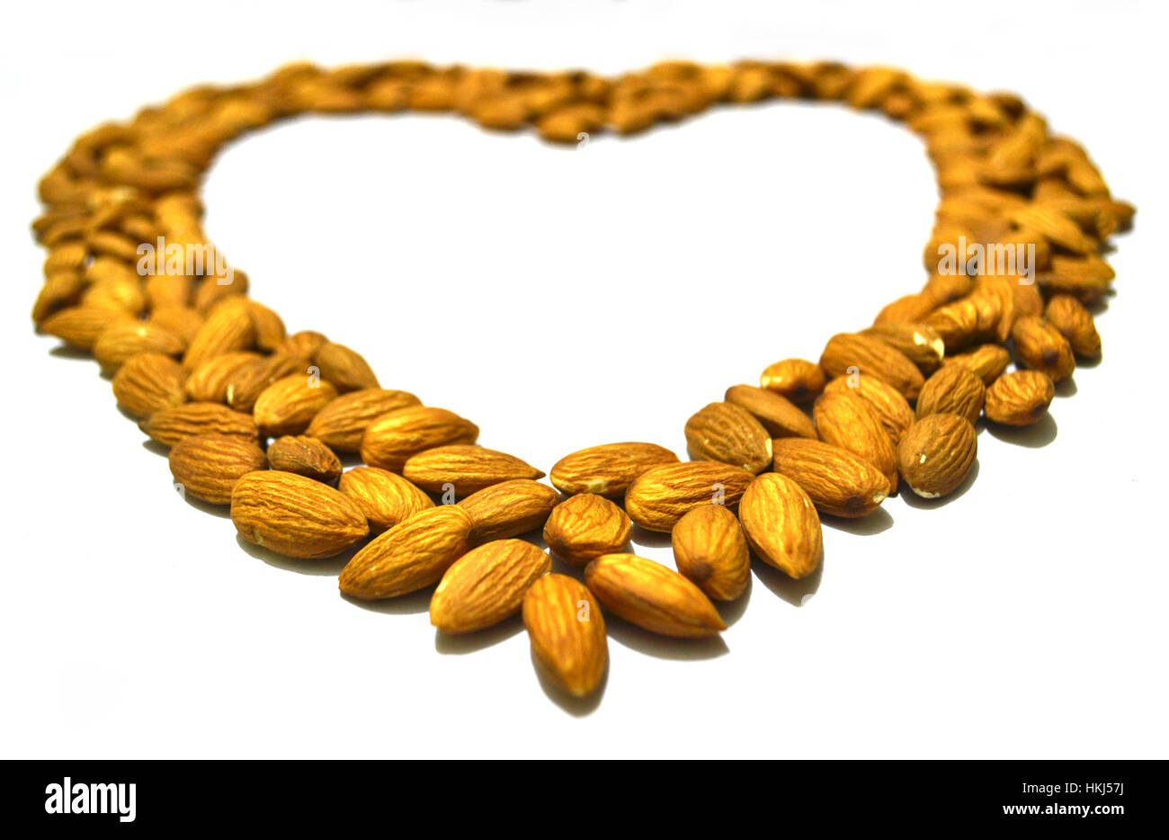 Almond Shape Heart Isolated Stock Photo - Alamy