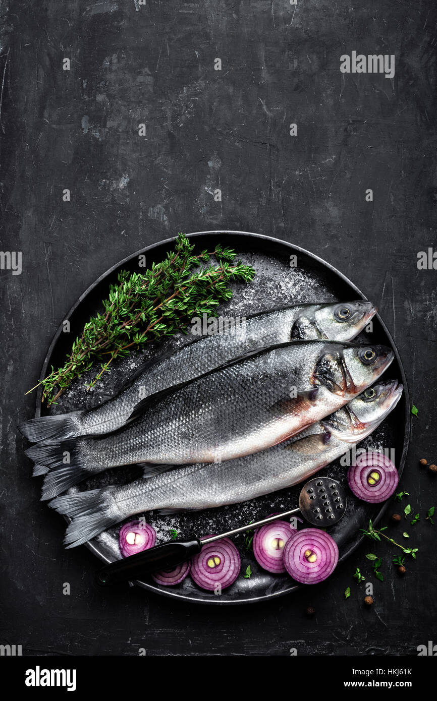 Raw Sea Bass High Resolution Stock Photography and Images - Alamy