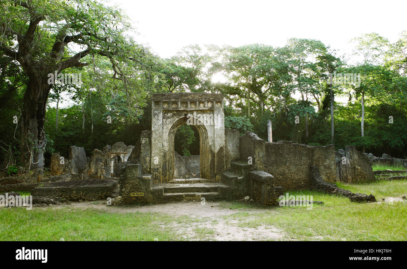 Grand Palace, Ruins of Gedi, Kilifi County, Kenya Stock Photo - Alamy
