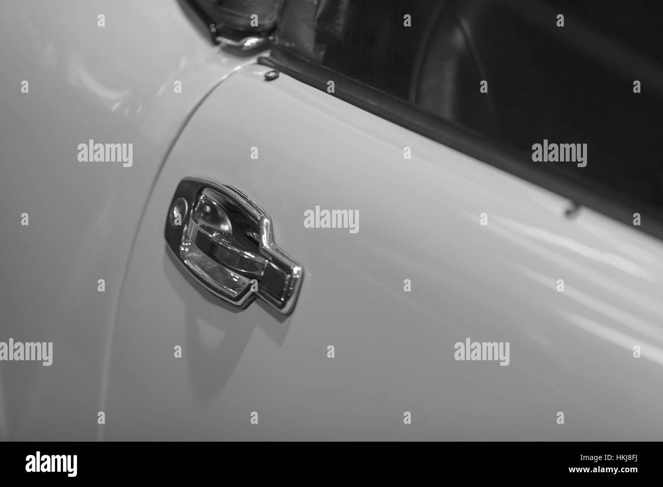 door handles of cars with door lock, note shallow depth of field Stock ...