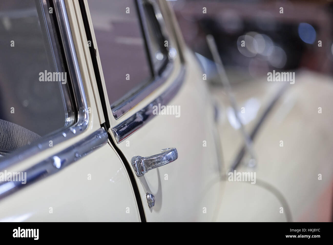 door handles of old-timer with door lock, note shallow depth of field ...