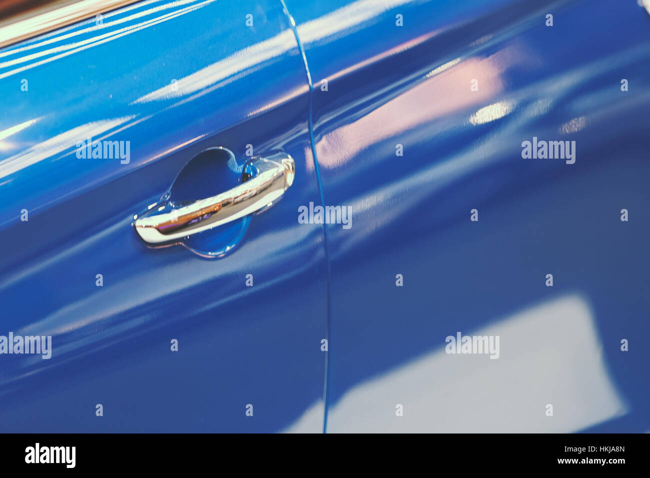 door handles of cars with door lock, note shallow depth of field Stock ...