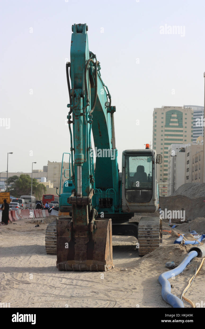 Excavator at the construction site Stock Photo - Alamy