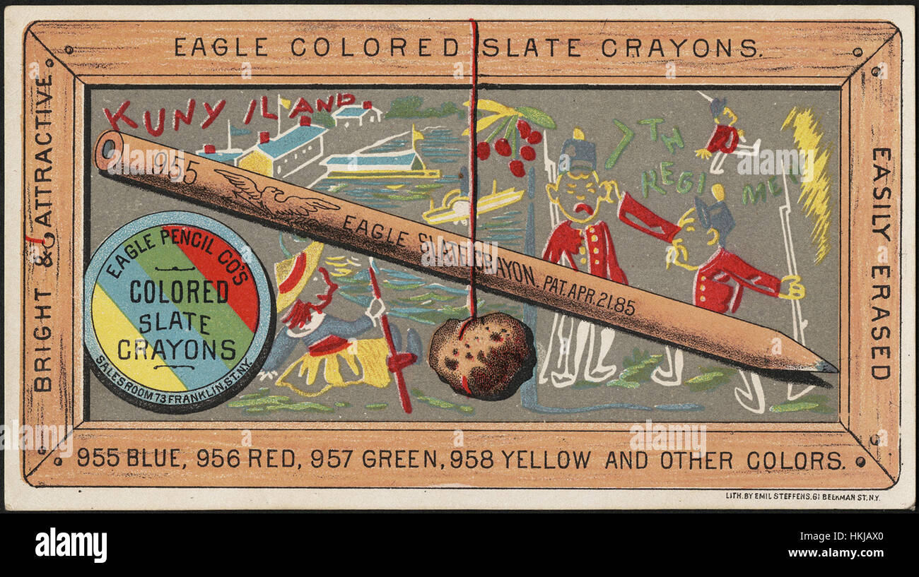Eagle Pencil Co's colored slate crayons. Eagle colored slate crayons ...