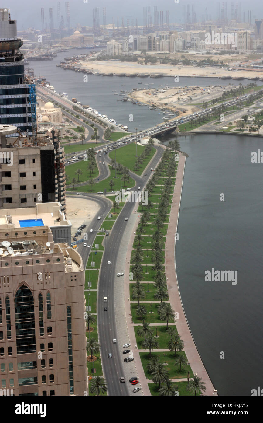 Elevated View of Dubai city Stock Photo - Alamy