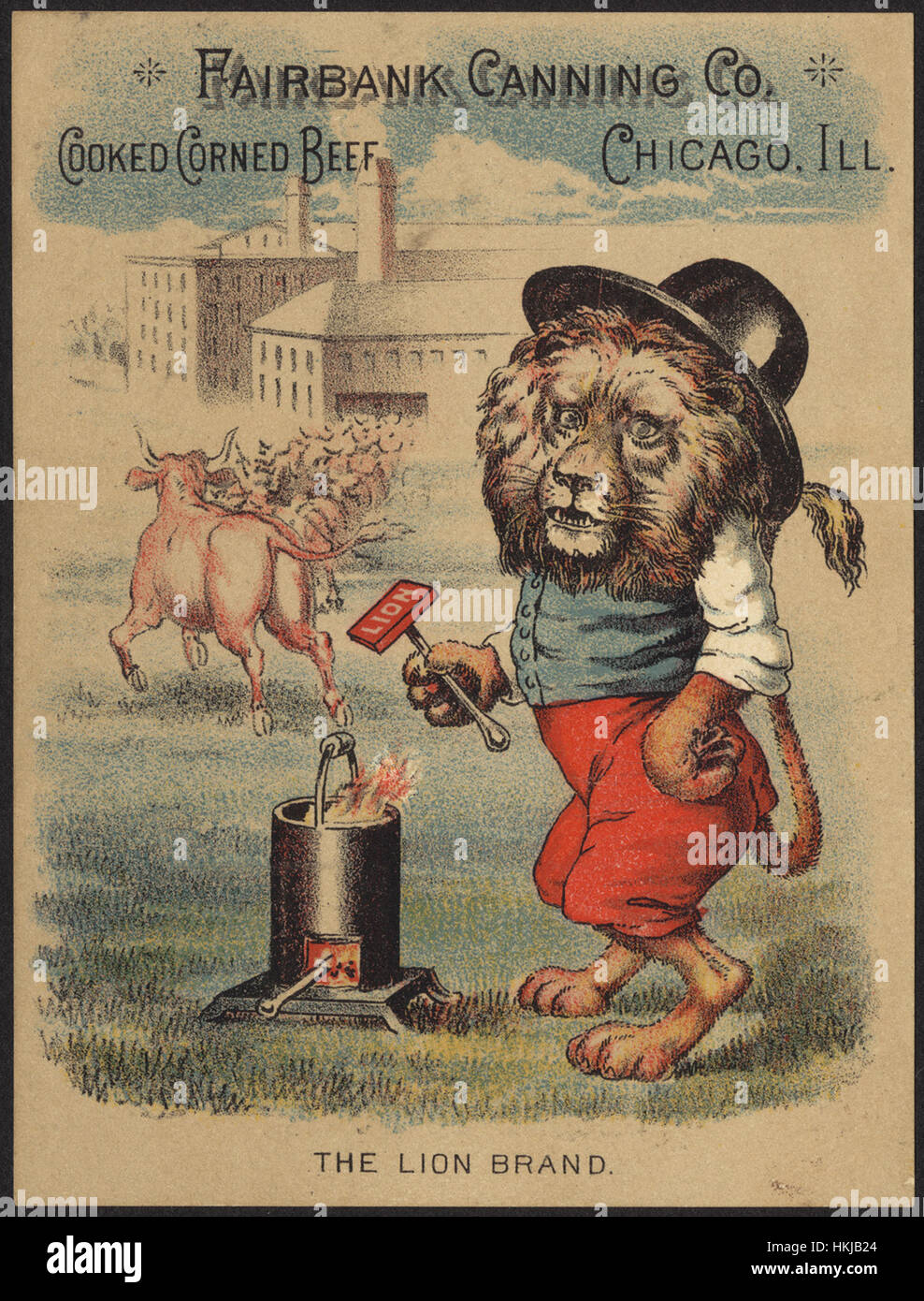 Fairbank Canning Co., cooked corned beef, Chicago, Ill. The Lion brand ...