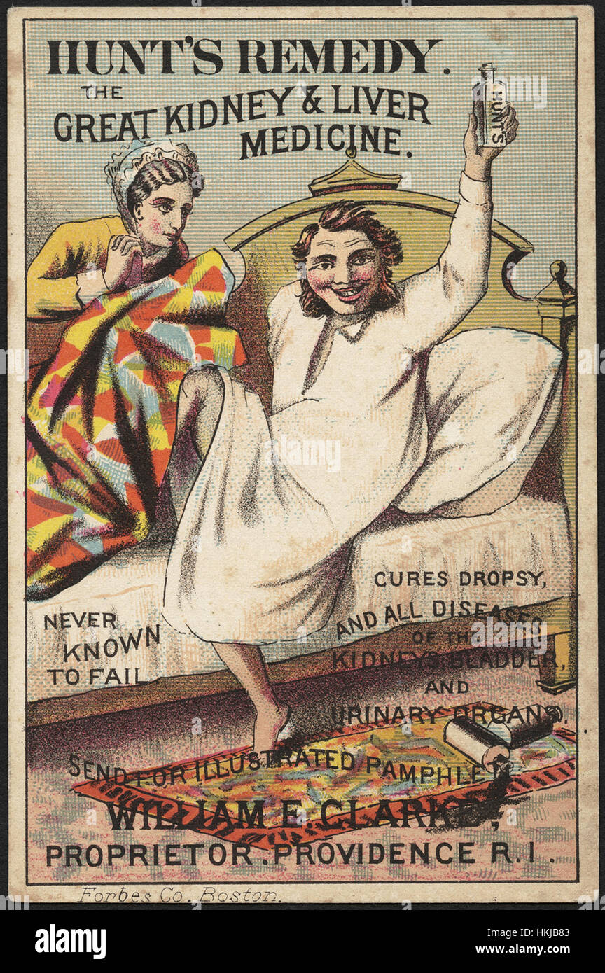 Hunt's Remedy - the great kidney & liver medicine. Never known to fail ...