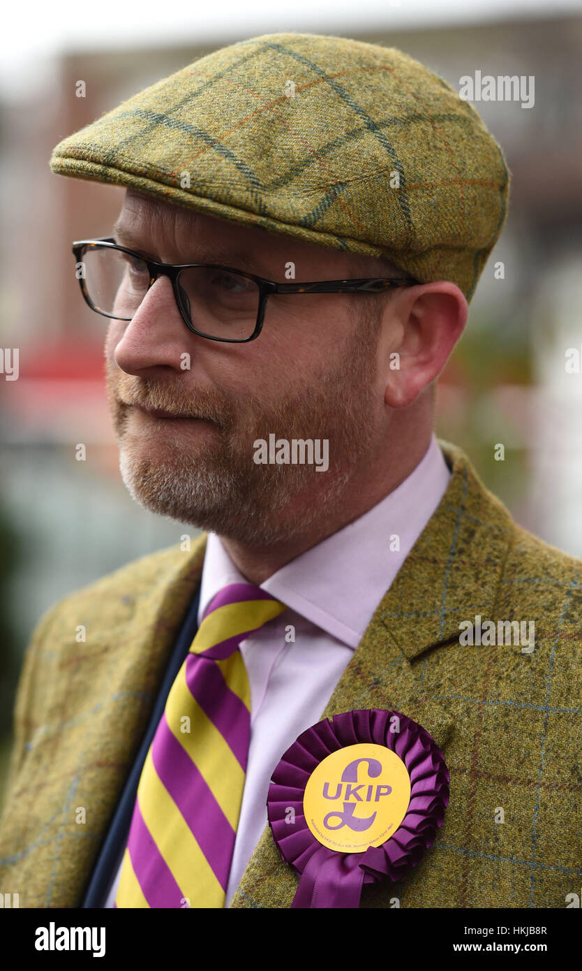 Ukip leader Paul Nuttall during his campaign launch for the Stoke-on ...