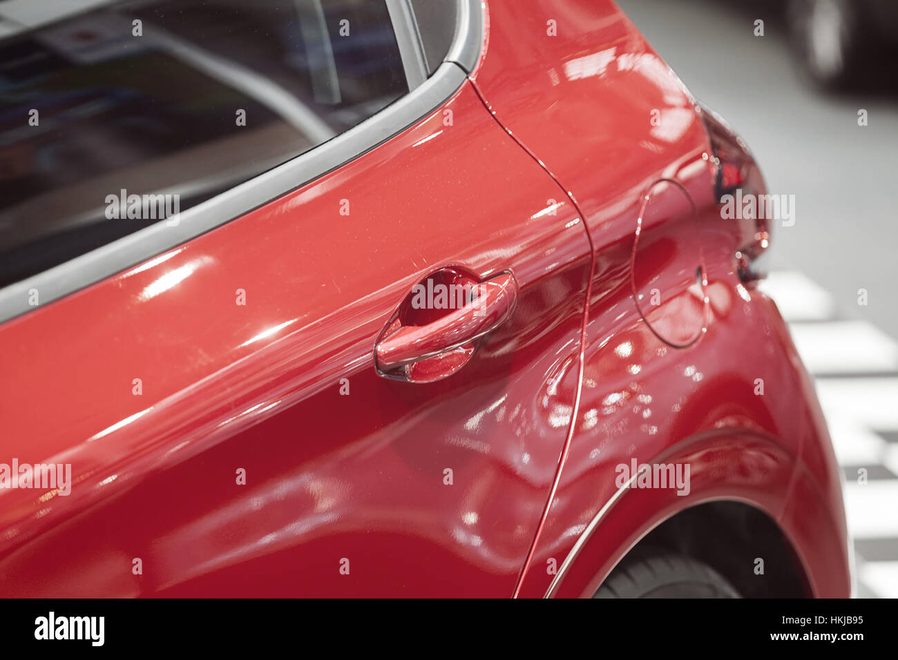 door handles of cars with door lock, note shallow depth of field Stock ...