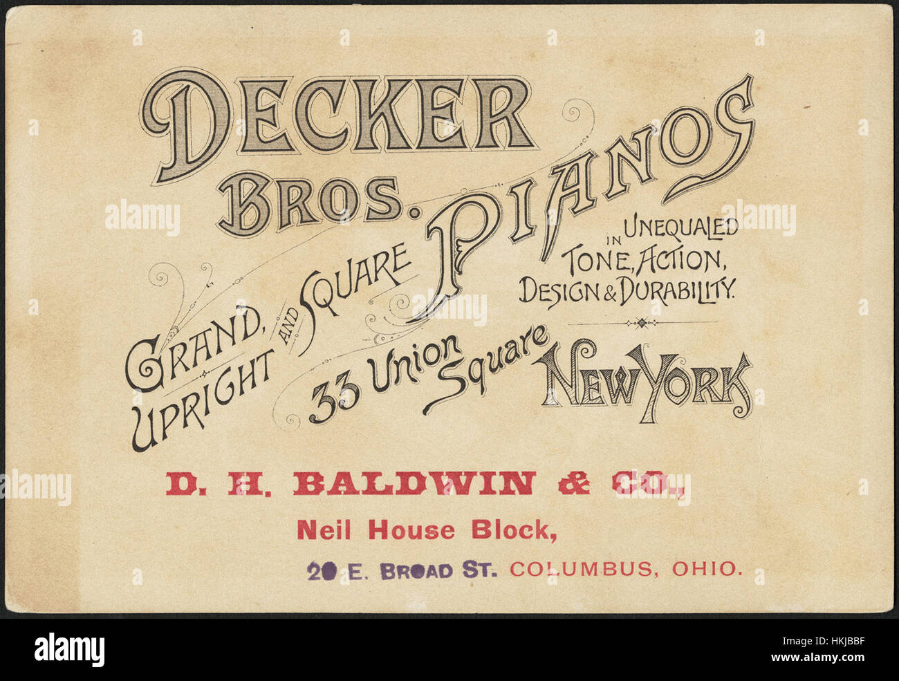 Decker Bros. (back Stock Photo - Alamy