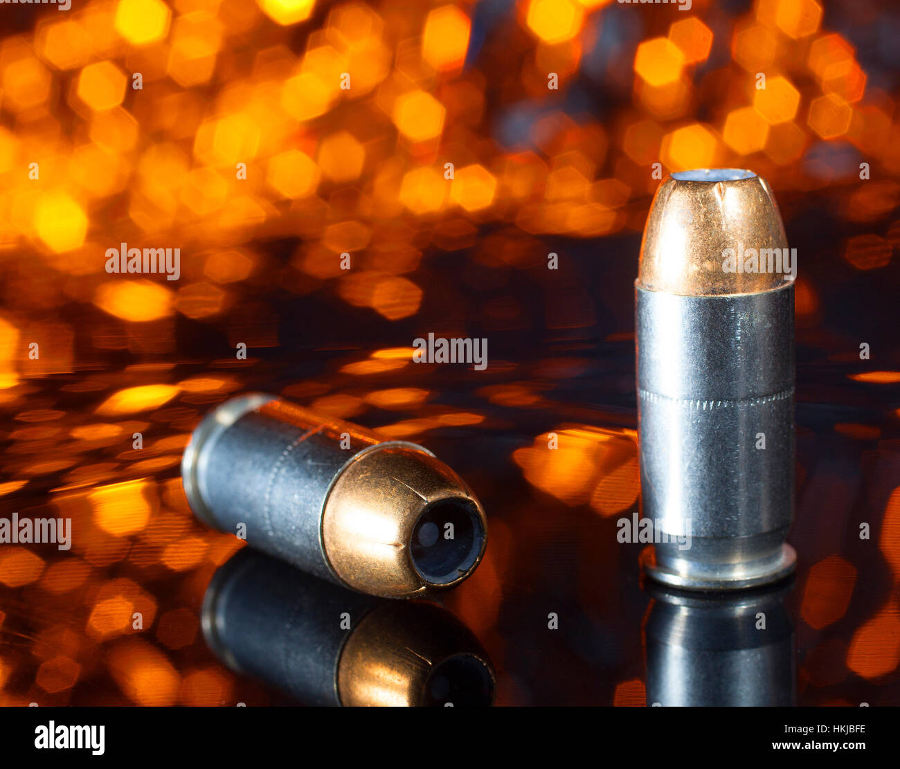 Ammunition designed for a pistol that has a hollow pointed bullet with ...