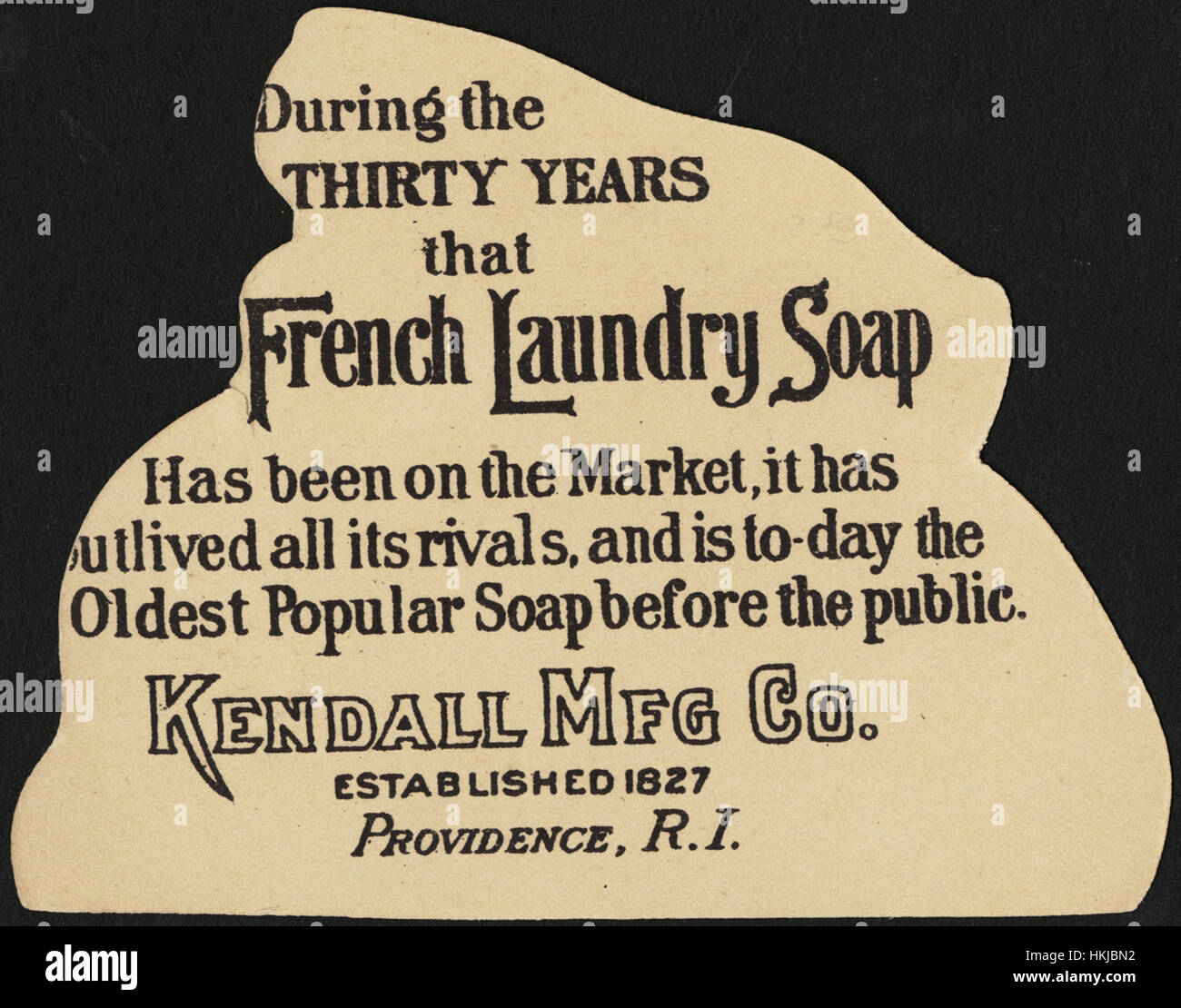 Clean up with French Laundry soap. [back] Stock Photo - Alamy