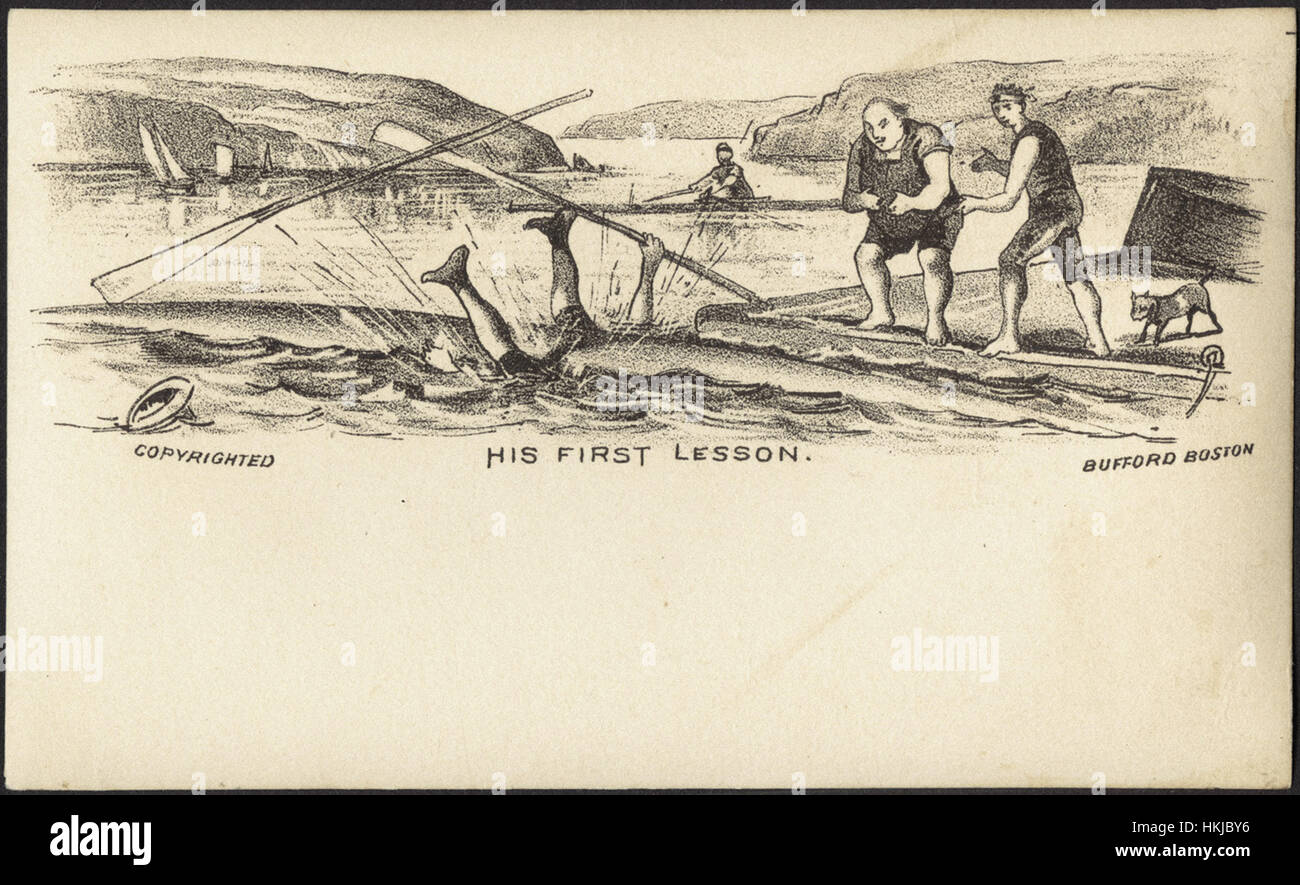 His first lesson Stock Photo - Alamy