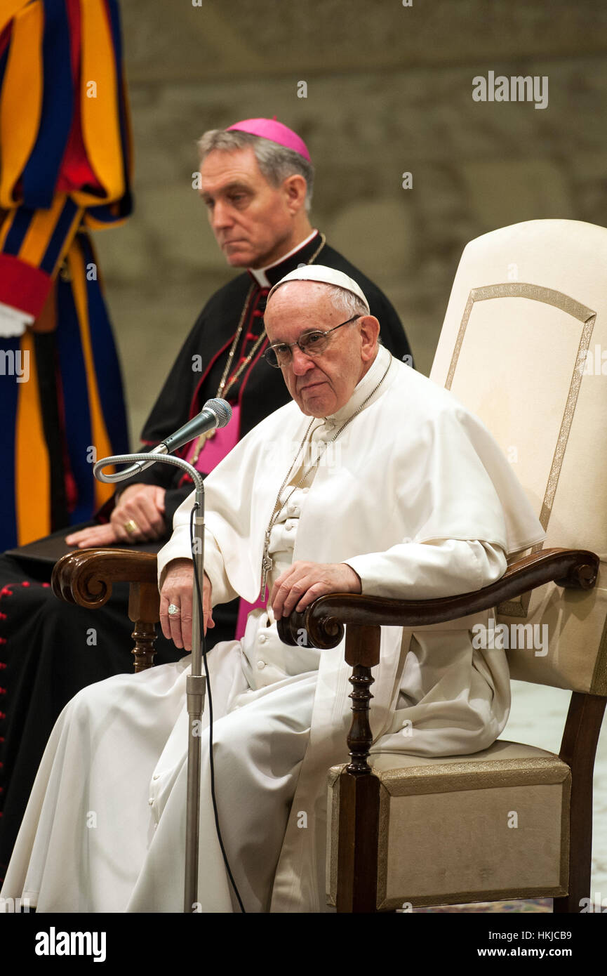 Pope Francis leads the weekly general audience in the Paul VI Hall at ...