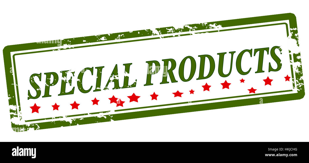 Stamp with text special products inside, vector illustration Stock ...