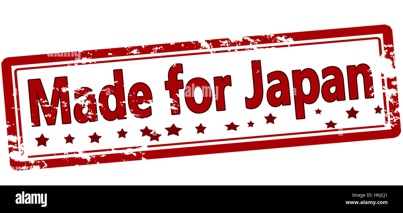 Stamp with text made for Japan inside, vector illustration Stock Photo ...