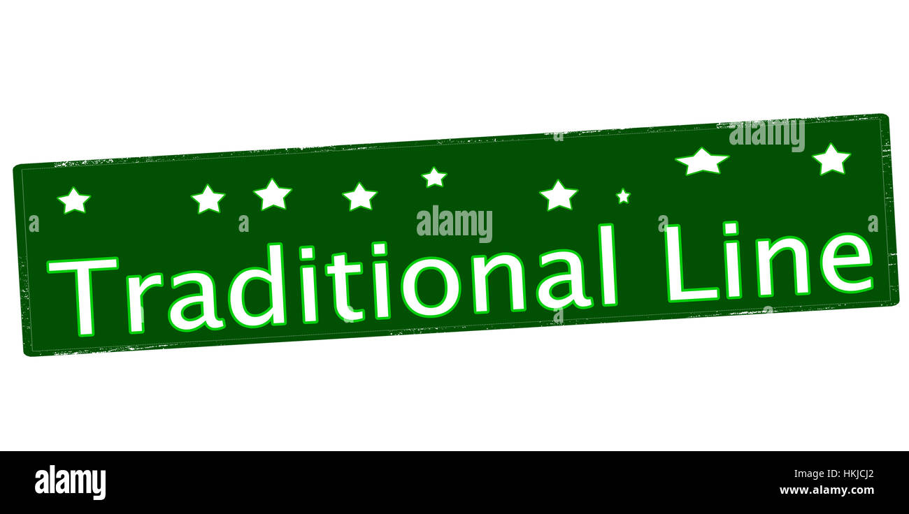 Stamp with text traditional line inside, vector illustration Stock ...