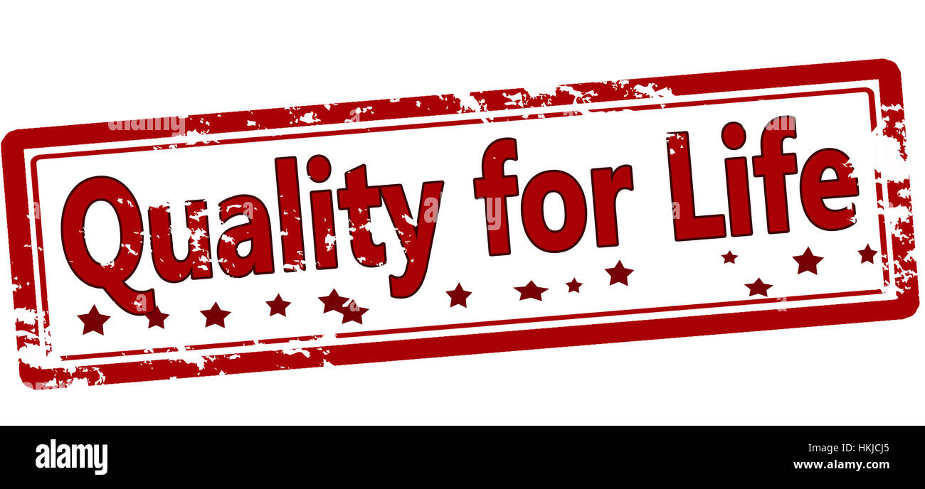 Stamp with text quality for life inside, vector illustration Stock ...