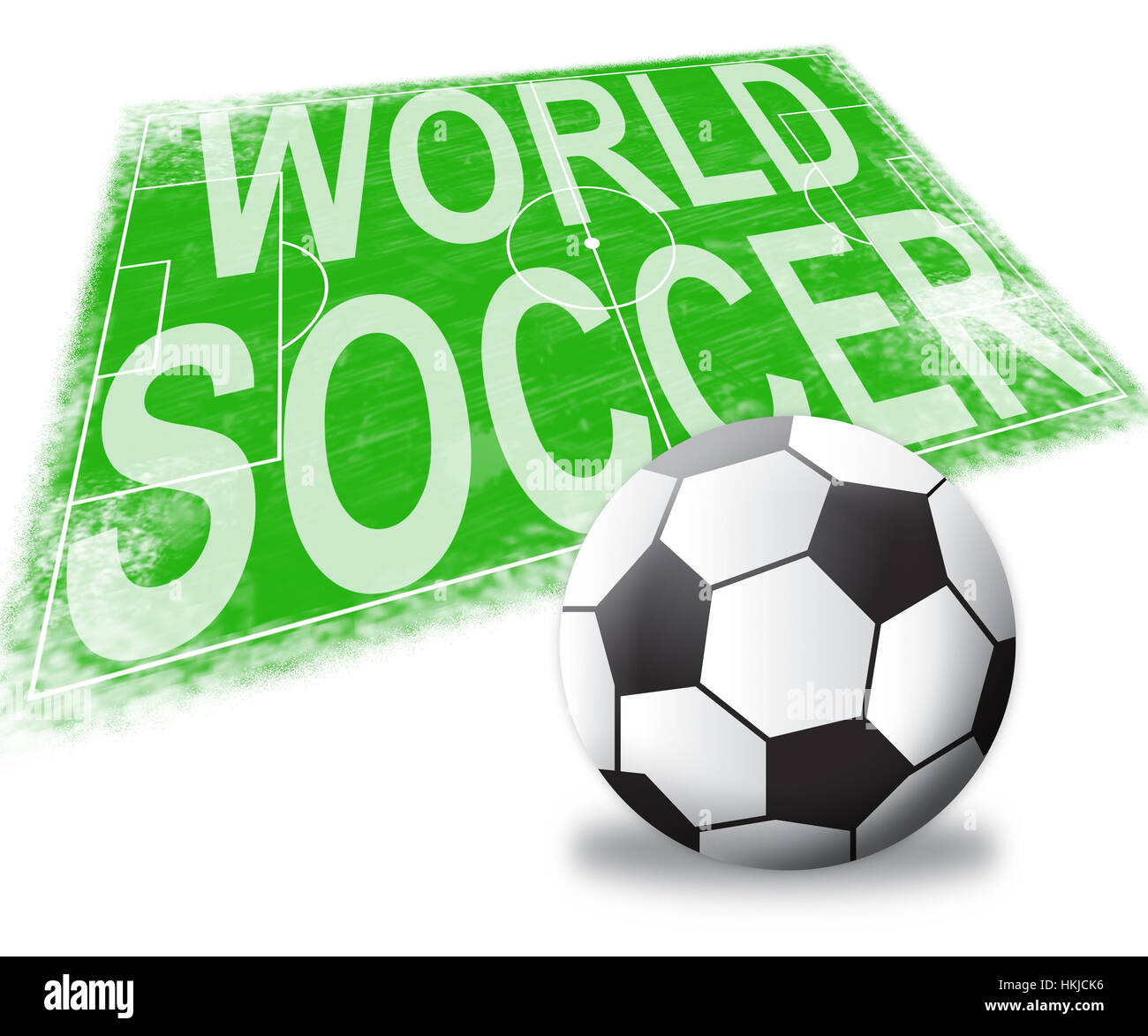 World Soccer Pitch Shows International Football 3d Illustration Stock ...
