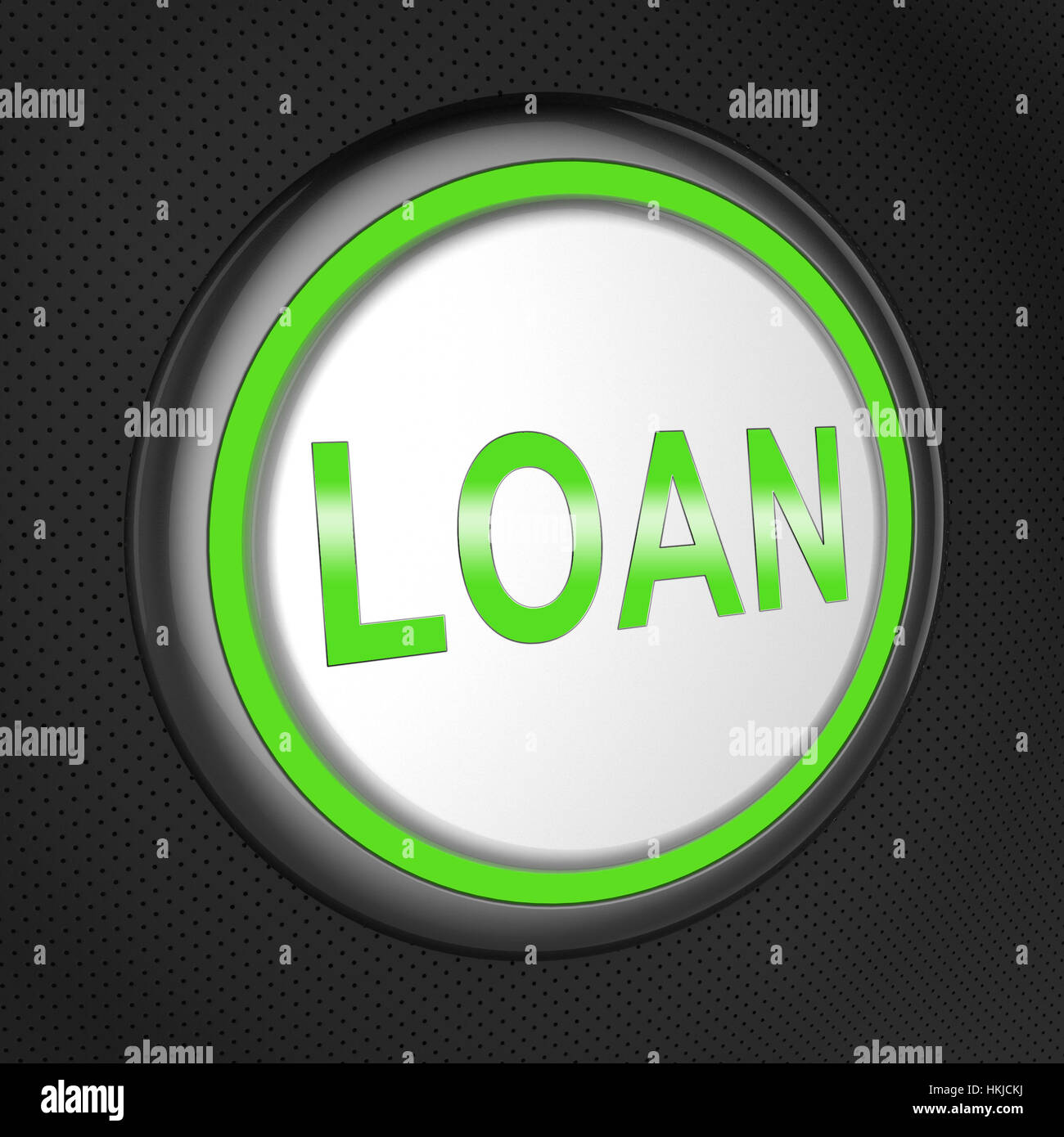 Loan Button Showing Bank Credit 3d Illustration Stock Photo - Alamy