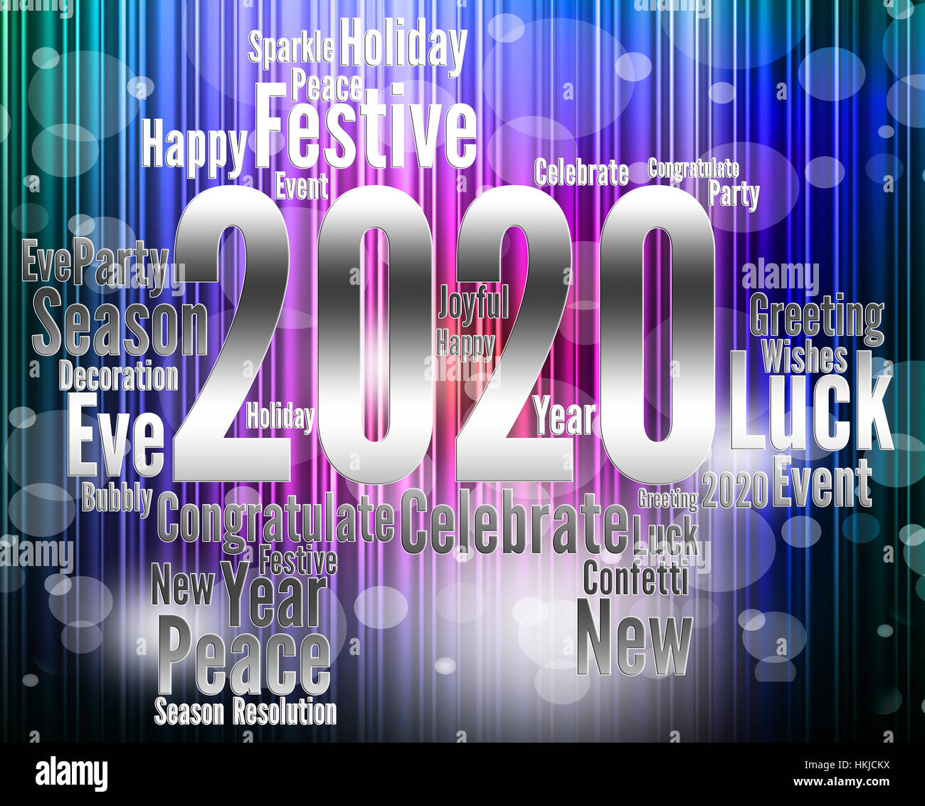 Two Thousand Twenty Indicating 2020 3d Illustration Stock Photo - Alamy