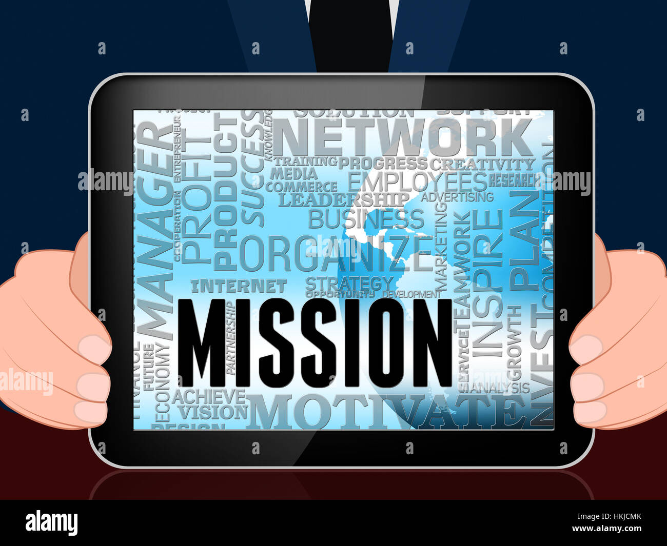 Mission Words Tablet Meaning Goals Strategy And Objectives 3d ...