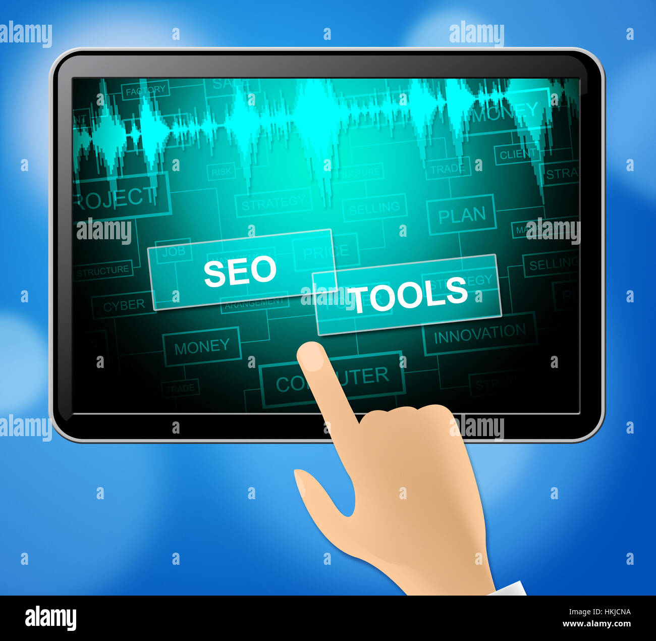 Seo Tools Tablet Representing Search Engine Optimization 3d ...