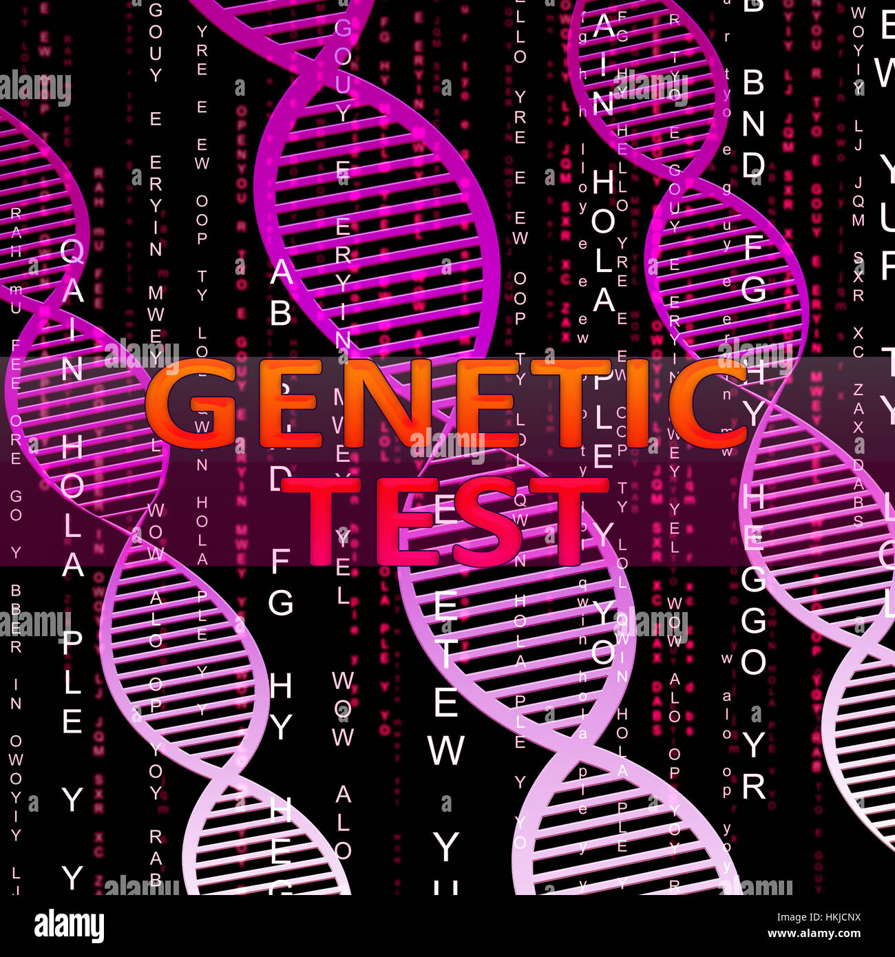 Genetic Test Helix Means Dna Research 3d Illustration Stock Photo - Alamy