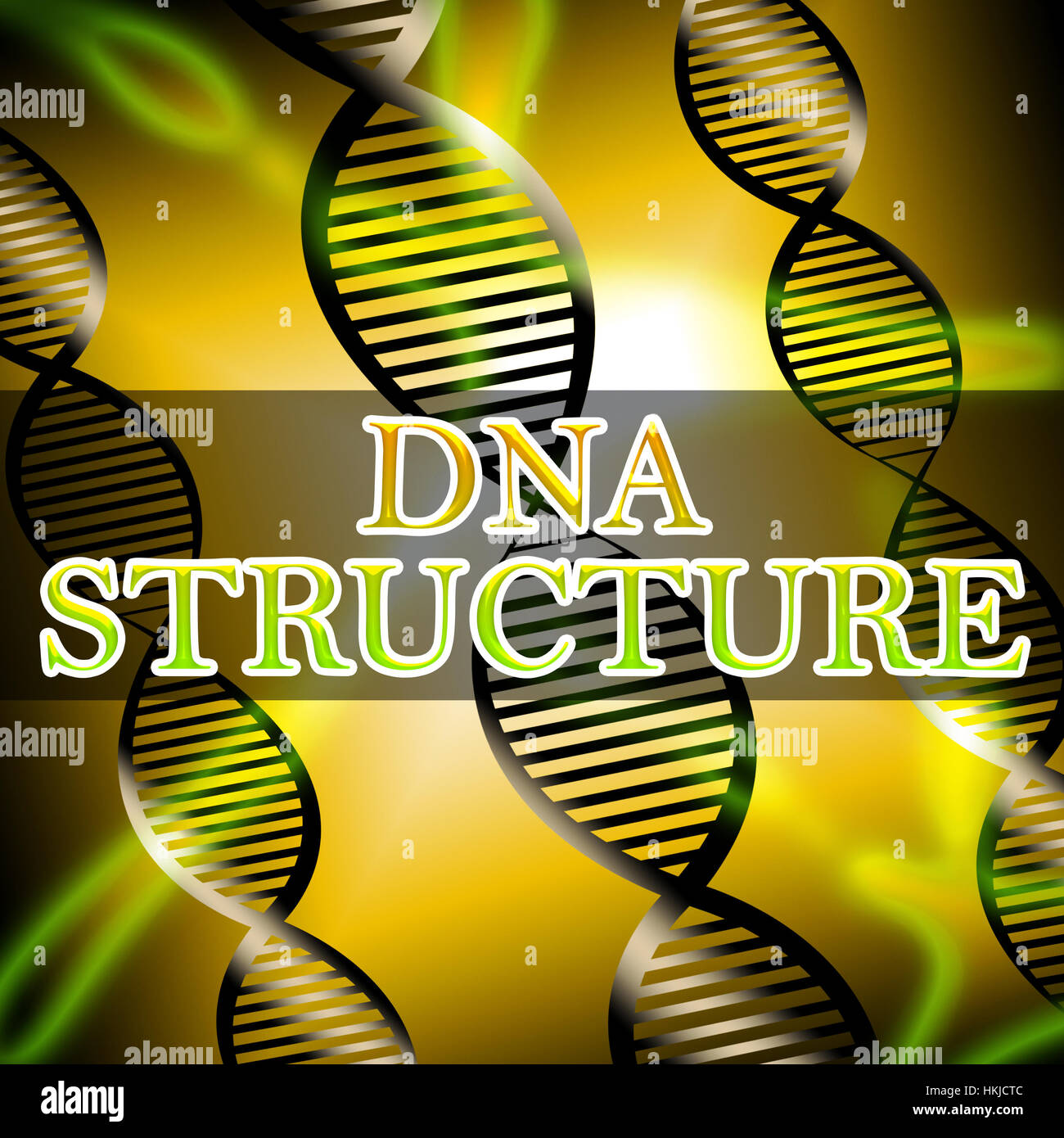 Dna Structure Helix Shows Biotech Structures 3d Illustration Stock ...