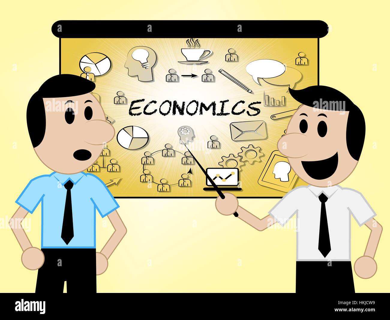 Economics Icons Characters Meaning Finance Economy And Monetary 3d ...