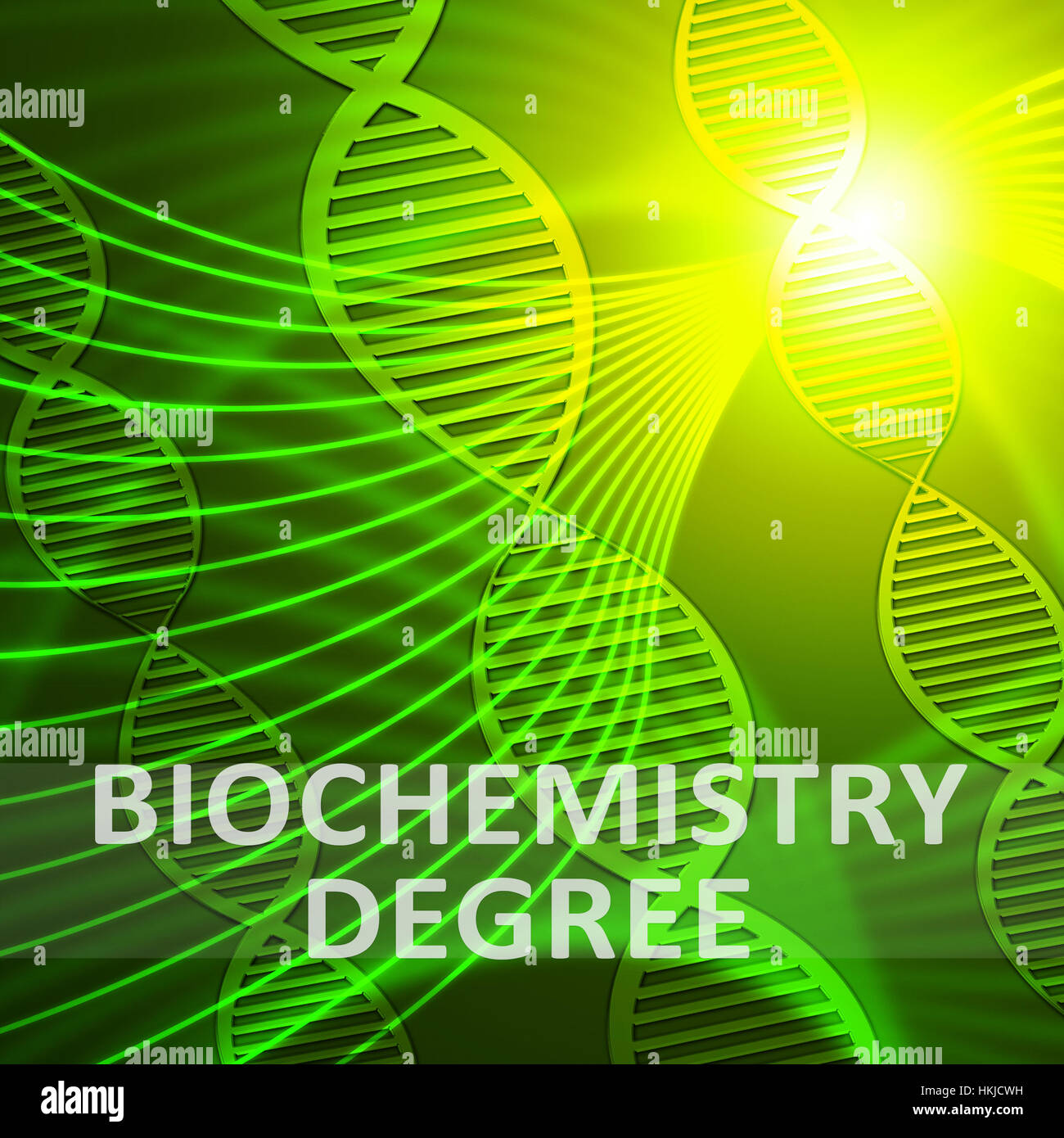 Biochemistry Degree Helix Meaning Biotech Qualification 3d Illustration ...