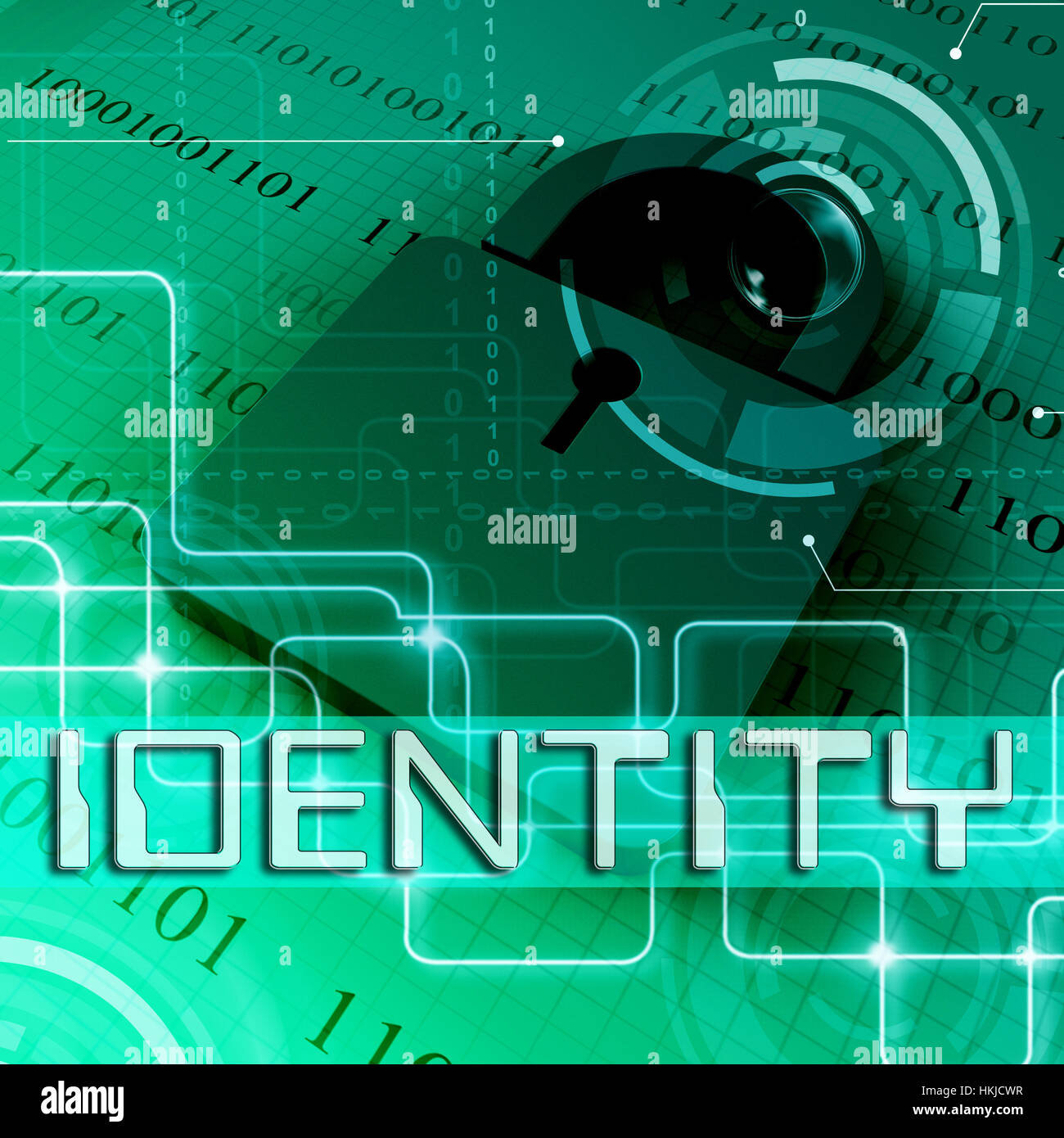 Computer Identity Theft Data Padlock Indicating Online Crime 3d ...