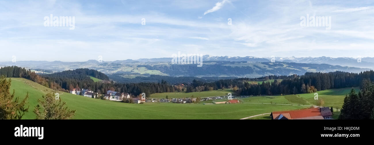 Scheidegg - Germany: Skywalkpark. panoramic view of the Alps from the ...