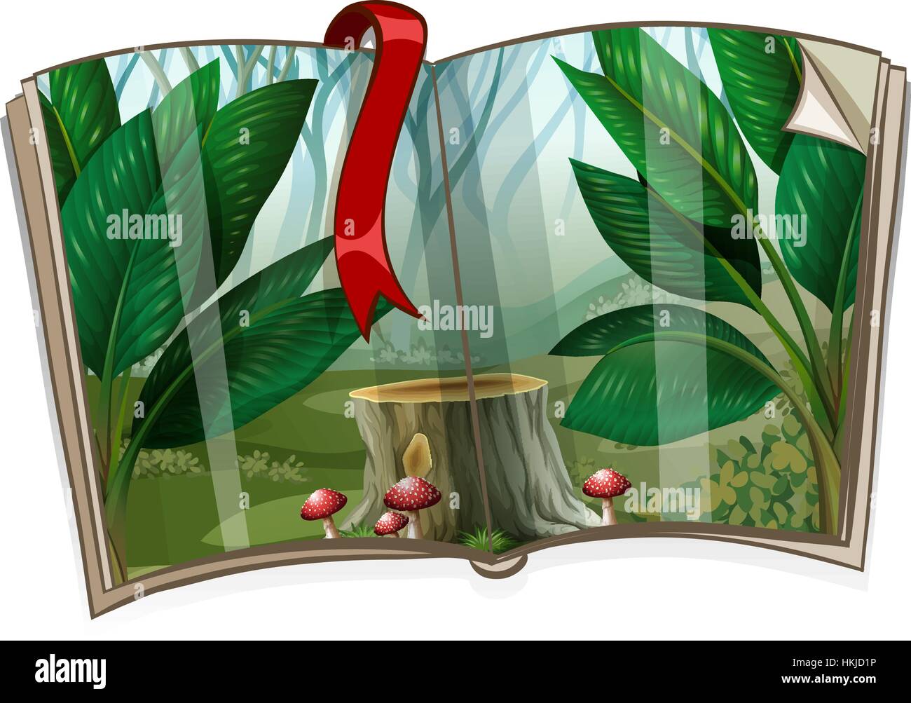 Forest reading book Stock Vector Images - Alamy