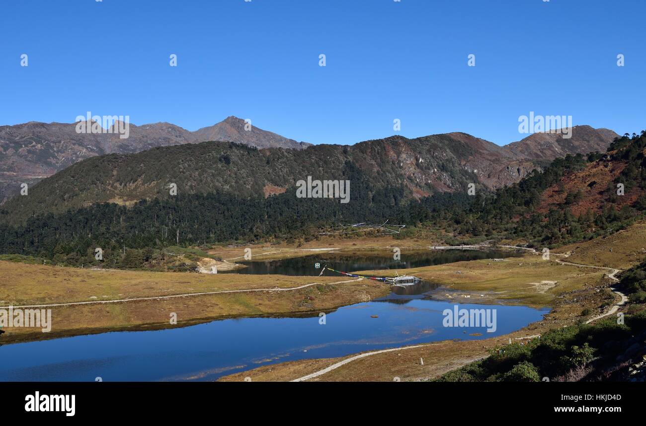 PTSO lake in the himalayas against blue skies Stock Photo - Alamy