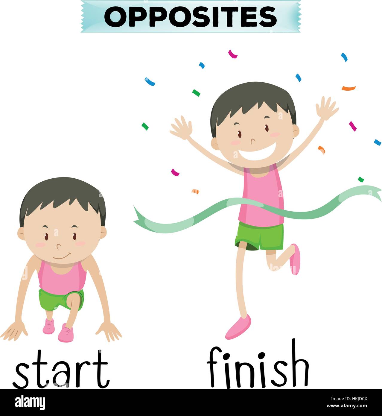 Opposite Words For Start And Finish Illustration Stock Vector Image opposite-words-for-start-and-finish-illustration-stock-vector-image