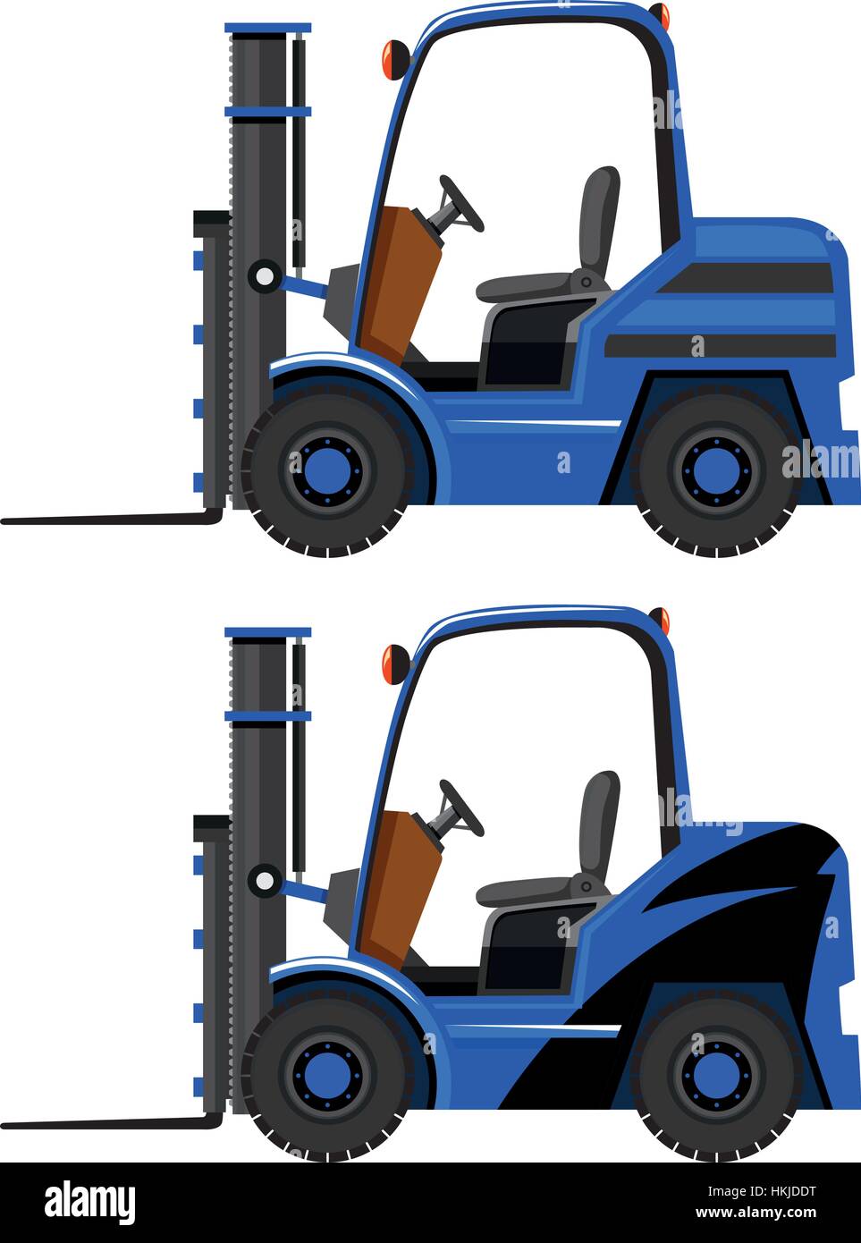 Two designs on blue forklifts illustration Stock Vector Image & Art - Alamy
