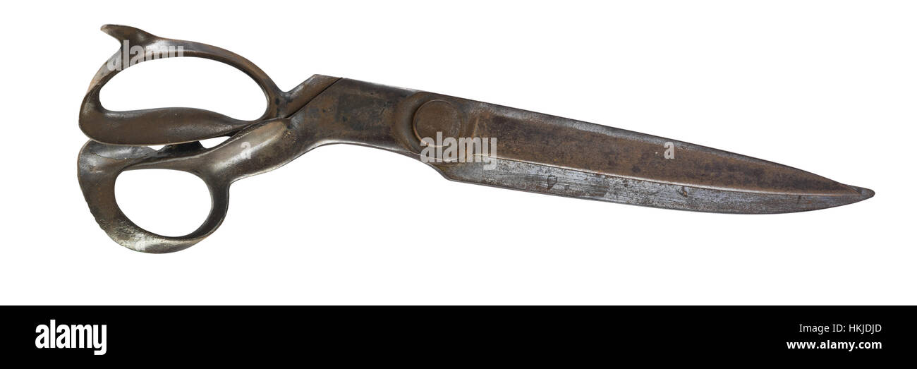Old Drapers Scissors isolated on white background Stock Photo - Alamy