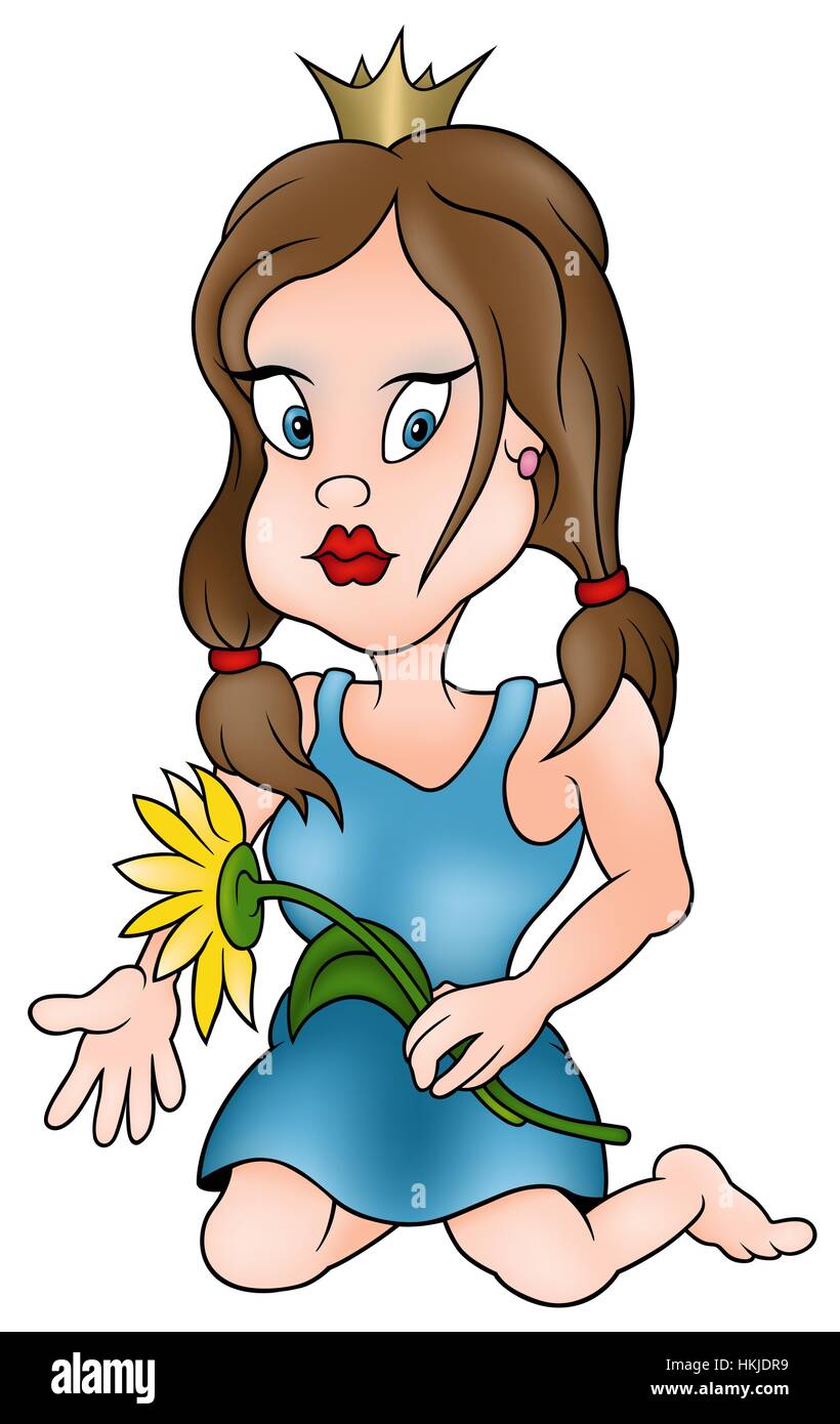 Kneeling princess Stock Vector Images - Alamy