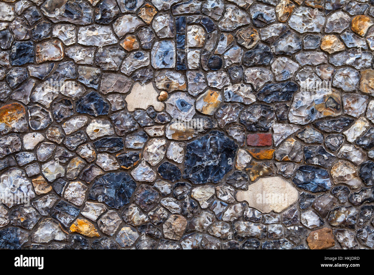 Flint stone bricks hi-res stock photography and images - Alamy