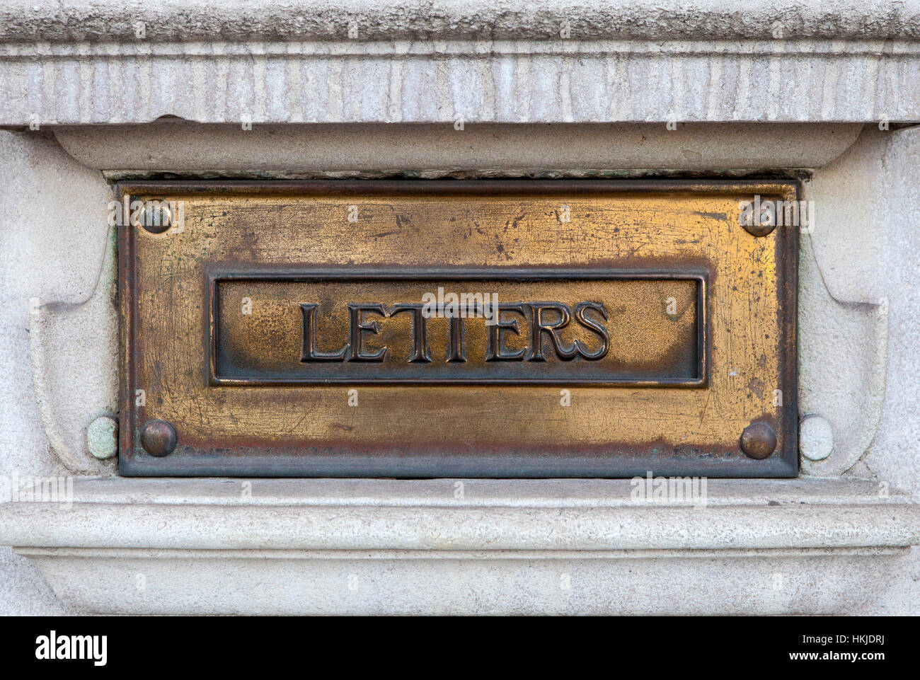 An old and weathered-looking Letter Box Stock Photo - Alamy
