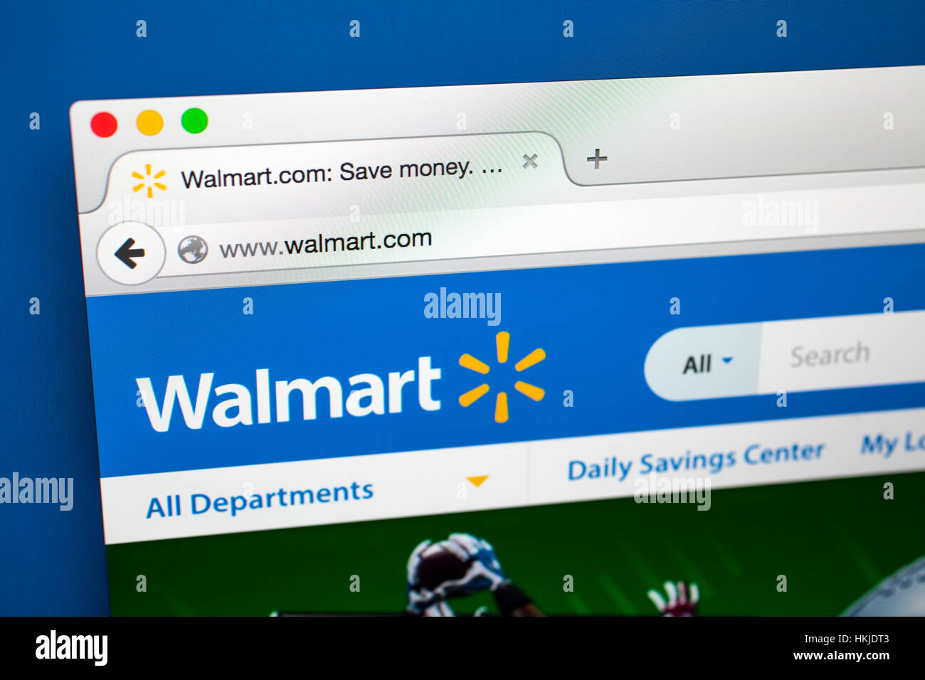 LONDON, UK - OCTOBER 21ST 2015: The homepage of the official Walmart ...