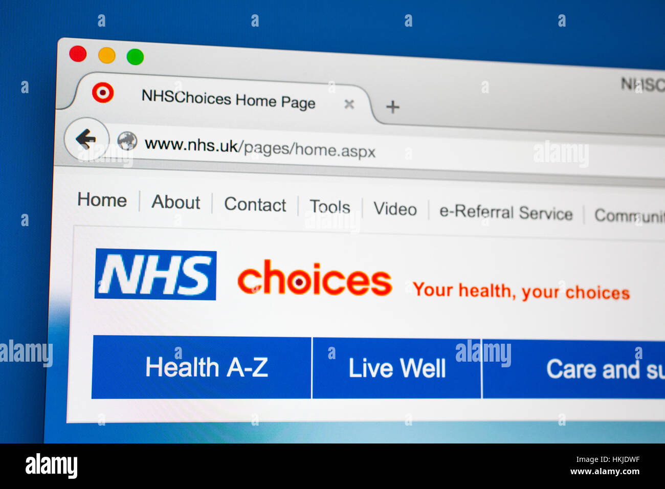 LONDON, UK - OCTOBER 21ST 2015: The homepage of the official National ...